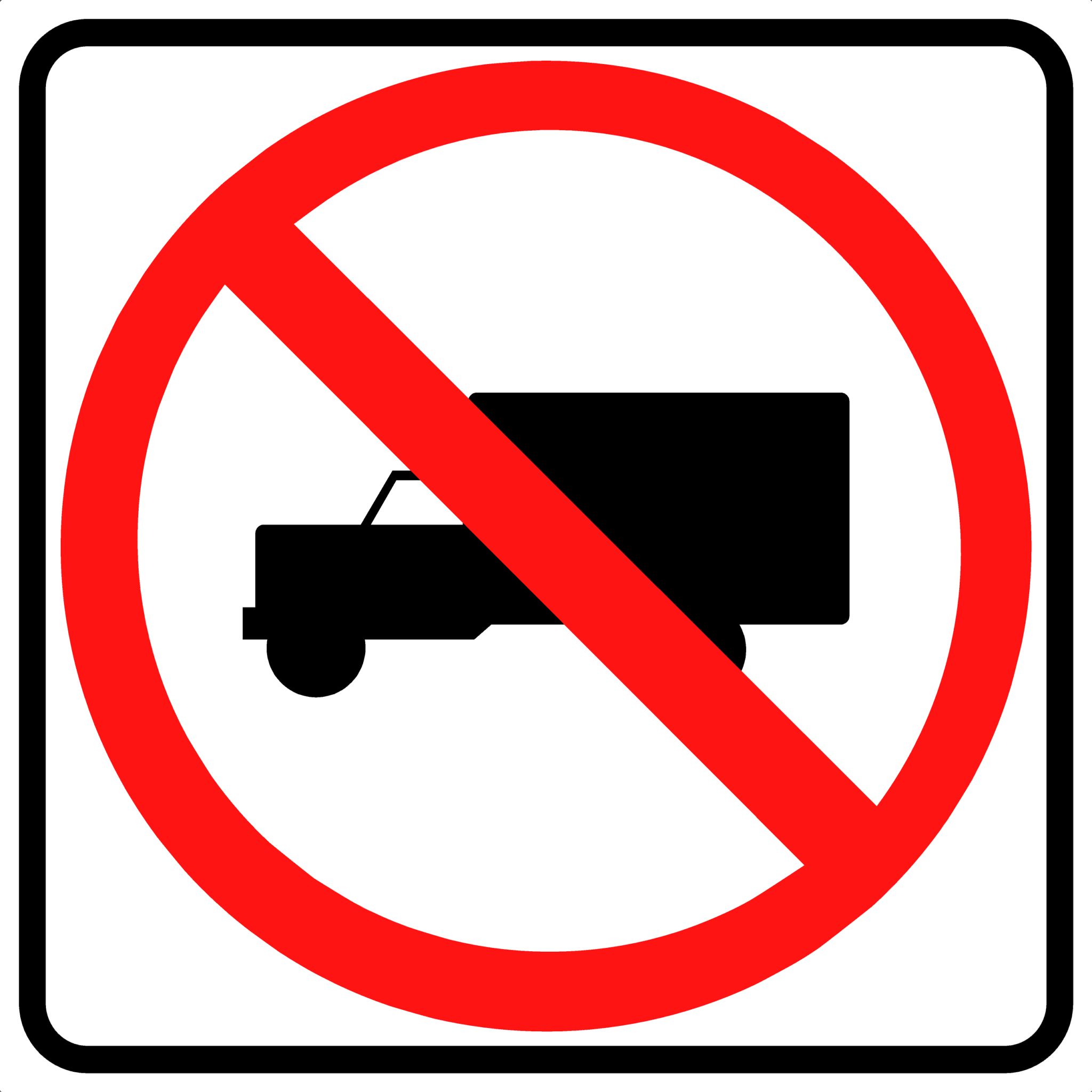 No Trucks Symbol (R5-2) | Akron Safety Lite - Traffic and Construction ...
